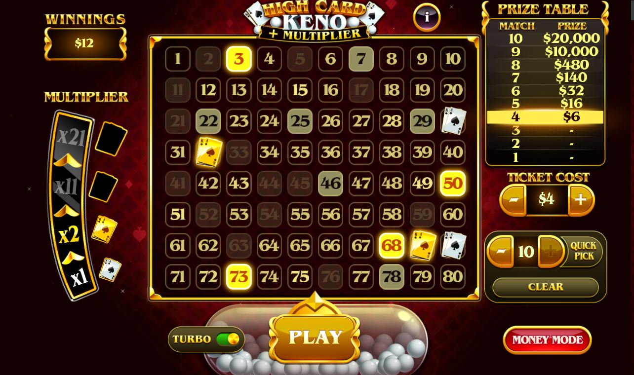 High Card Keno - Online Game | Michigan Lottery