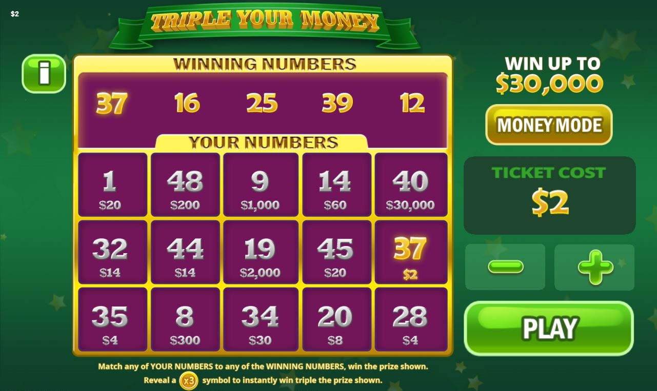Triple Your Money - Online Game | Michigan Lottery