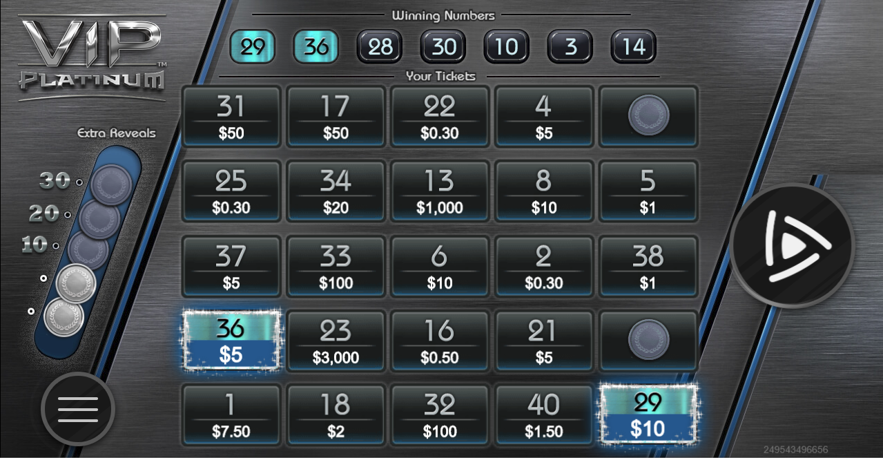 VIP Platinum - Online Game | Michigan Lottery