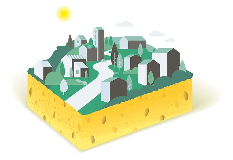 La ville-éponge: le cycle naturel de l’eau dans les villes | CREABETON AG