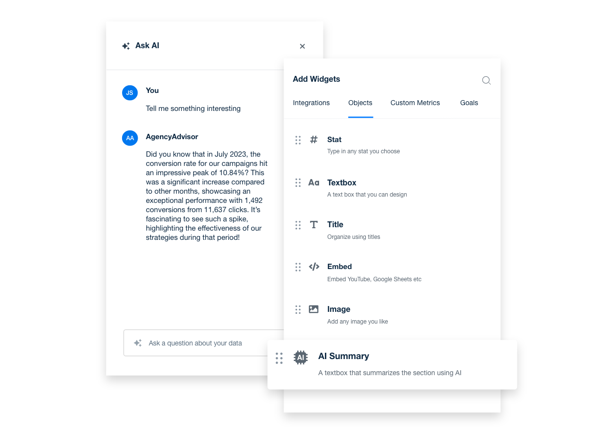 AI Reporting Tools - Generate Reports & Insights Faster - AgencyAnalytics
