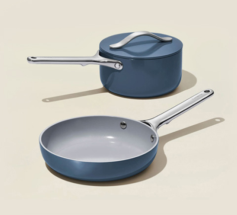 Mini Fry Pan & Sauce Pan Duo | Ceramic Non-Stick & Non-Toxic | Caraway