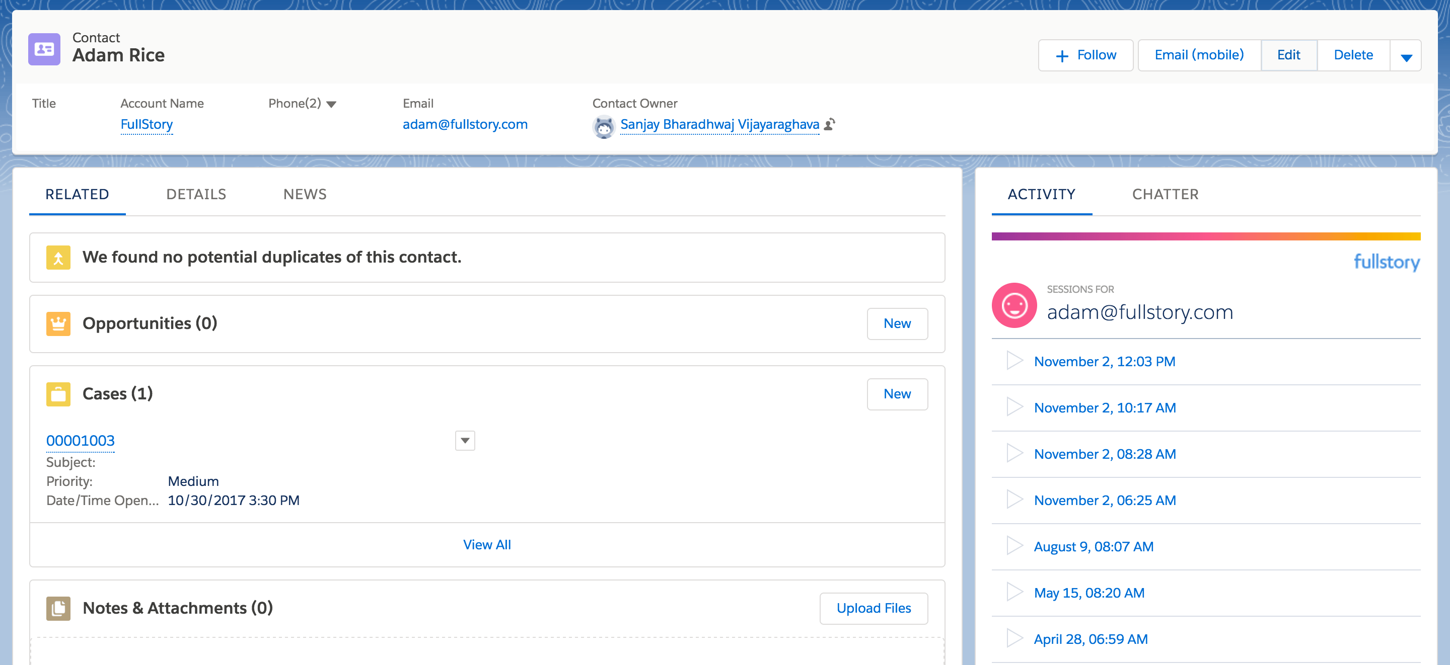 Integrate Salesforce with FullStory | FullStory