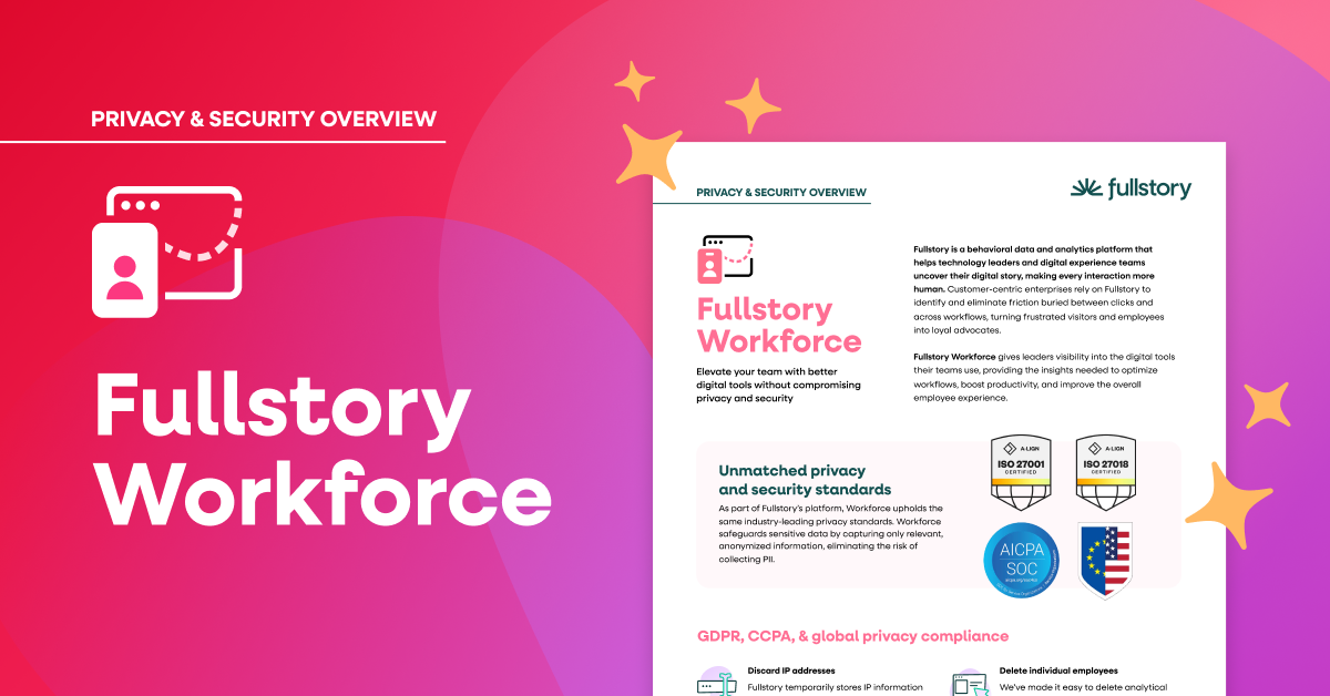Workforce: Privacy and security | Fullstory