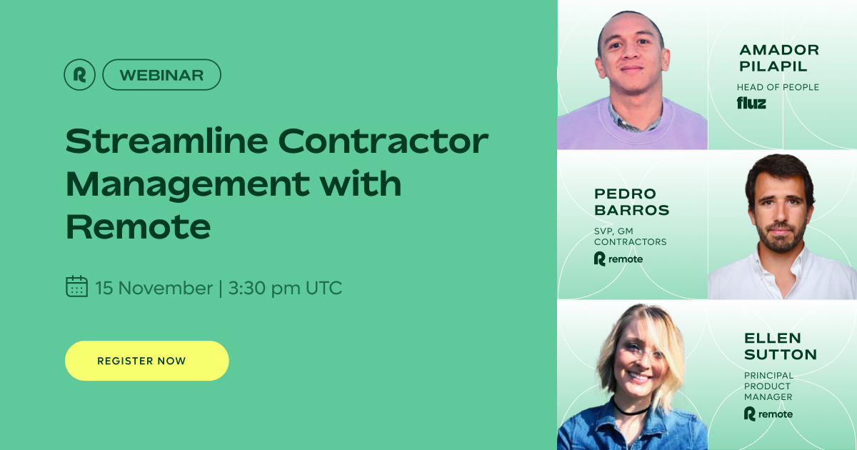 Webinar: Streamline contractor management with Remote | Remote