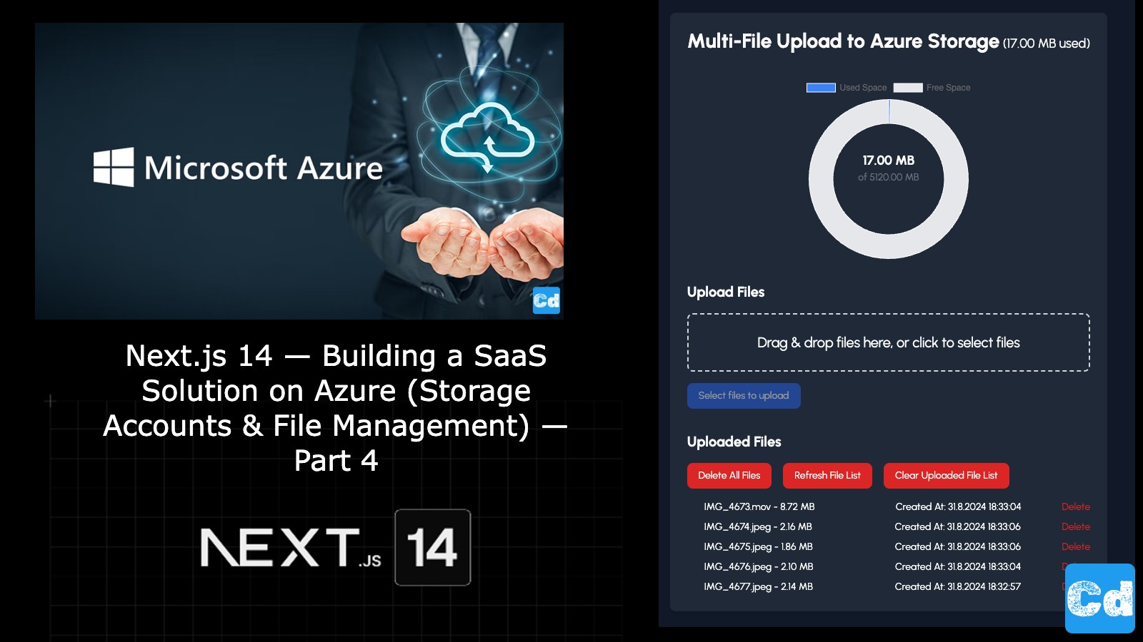 Next.js 14 — Building a SaaS Solution on Azure (Storage Accounts etc.) — Part 4