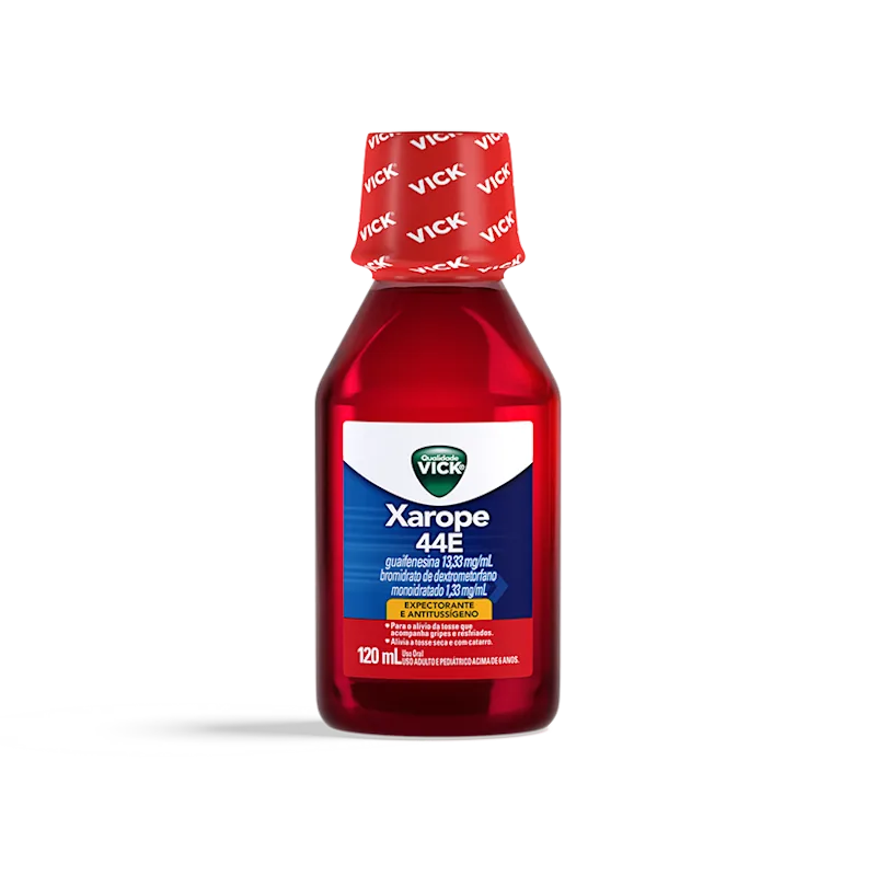 Vick Xarope 44E para alívio da tosse seca e com catarro | Vick Brasil