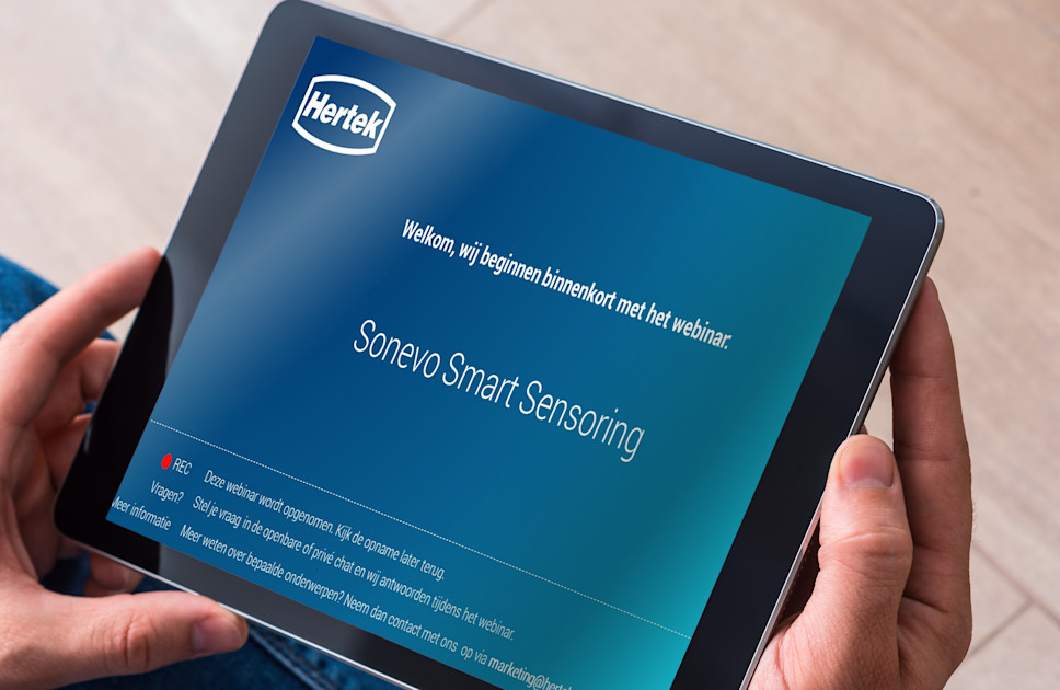 Webinar: 'Sonevo Smart Sensoring toezichthoudende domotica' | Hertek