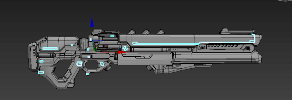 3ds Max Tutorials: The Production and Sharing of "Sci-Fi Guns" (1)