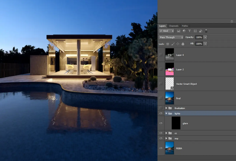 3ds Max Tutorial: Analysis of Building Rendering in Dusk