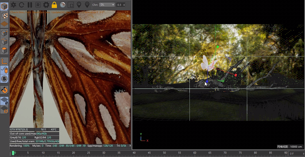 Octane For C4D Tutorial - Making Forest Scene Model Light Rendering (2)