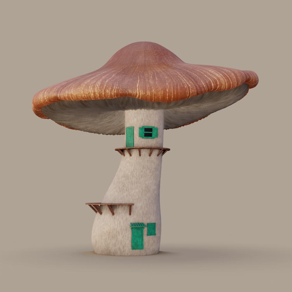 How to Create a Realistic Mushroom House in Blender - Fox Render Farm