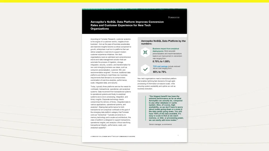 Aerospike’s NoSQL Data Platform Improves Conversion Rates and Customer ...