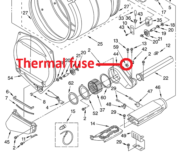 Replace the Thermal Fuse in a Dryer: Complete Sears Home Services ...