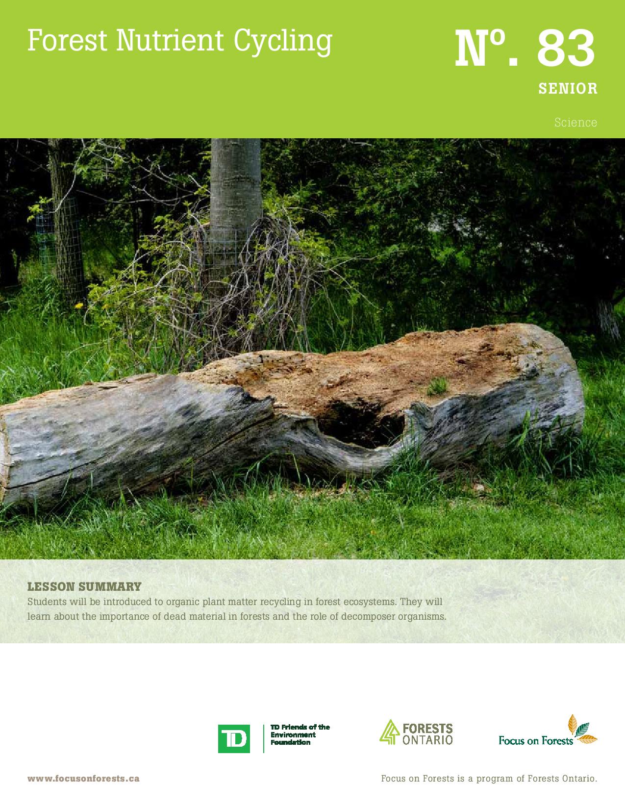 Forest Nutrient Cycling | Forests Canada