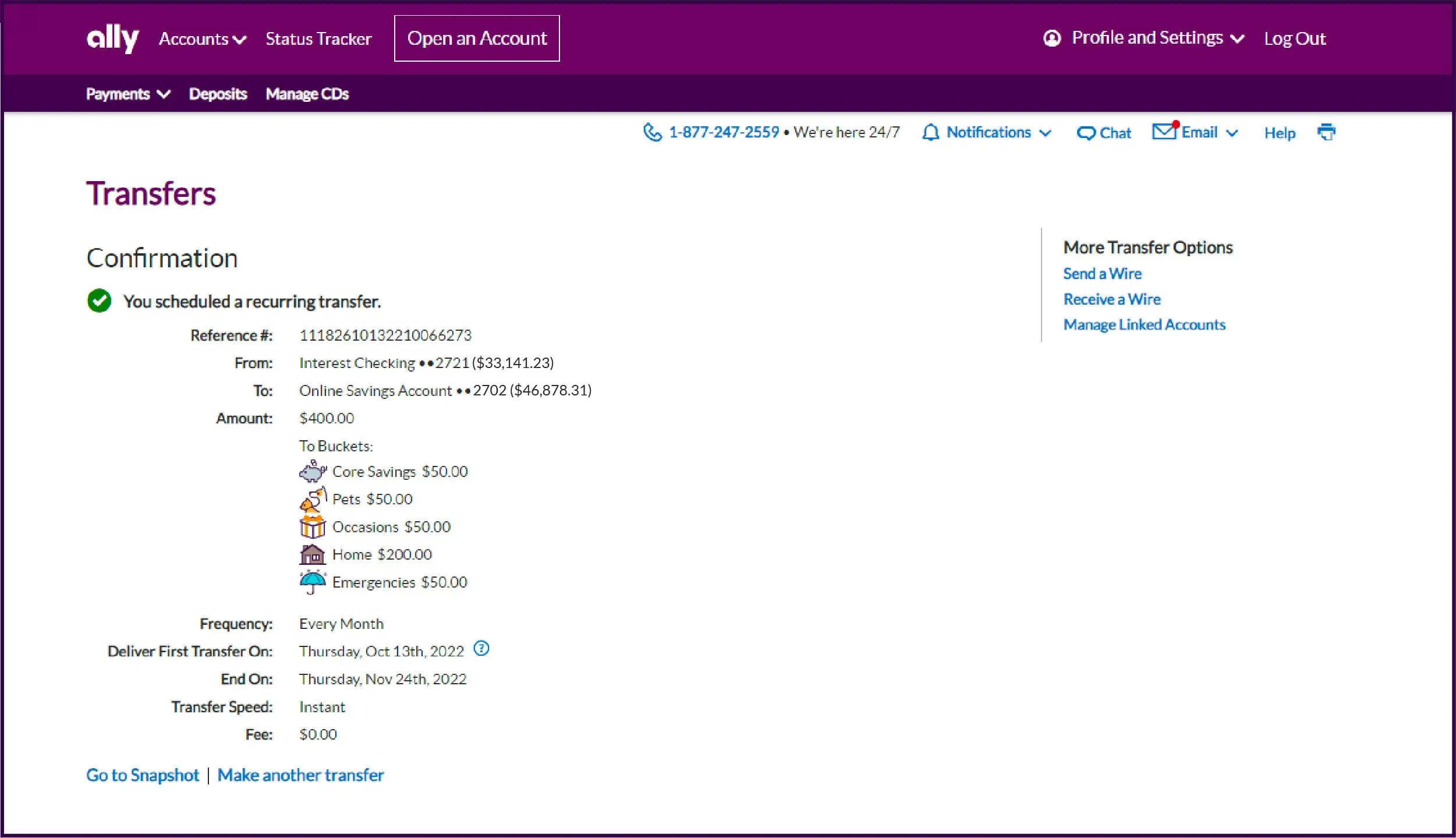 How to Set Up Recurring Transfers | Ally