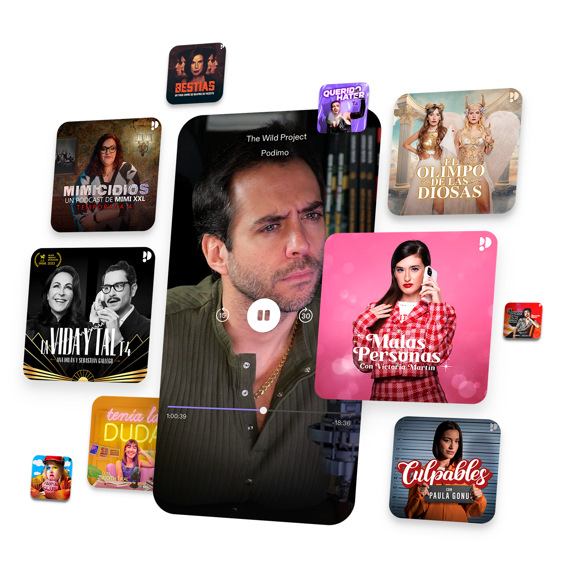 Pódcasts & audiolibros exclusivos de Podimo