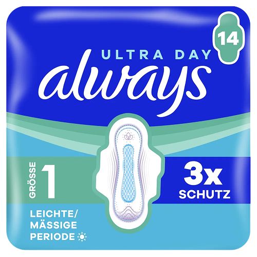 Always Damenbinden und Slipeinlagen für jeden Tag Ihres Zyklus