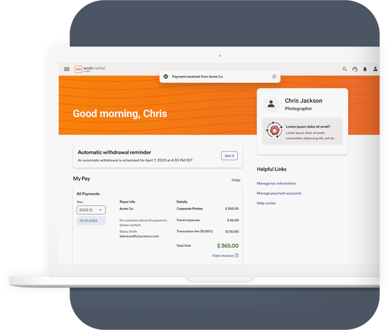 Independent Contractor Homepage | WorkMarket