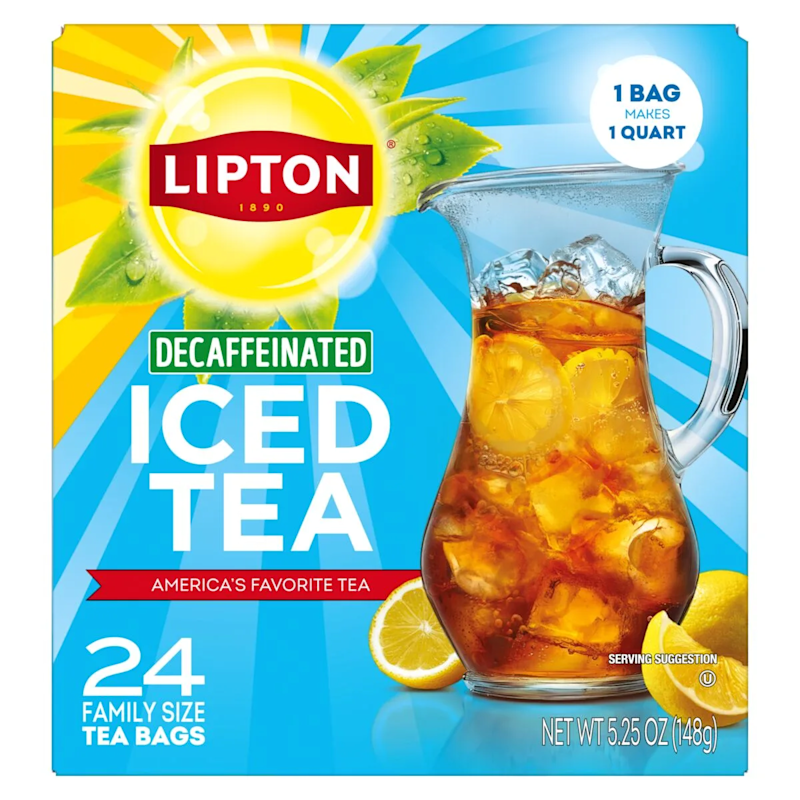 Decaffeinated Black Iced Tea 24 Family Size Tea Bags | Lipton US