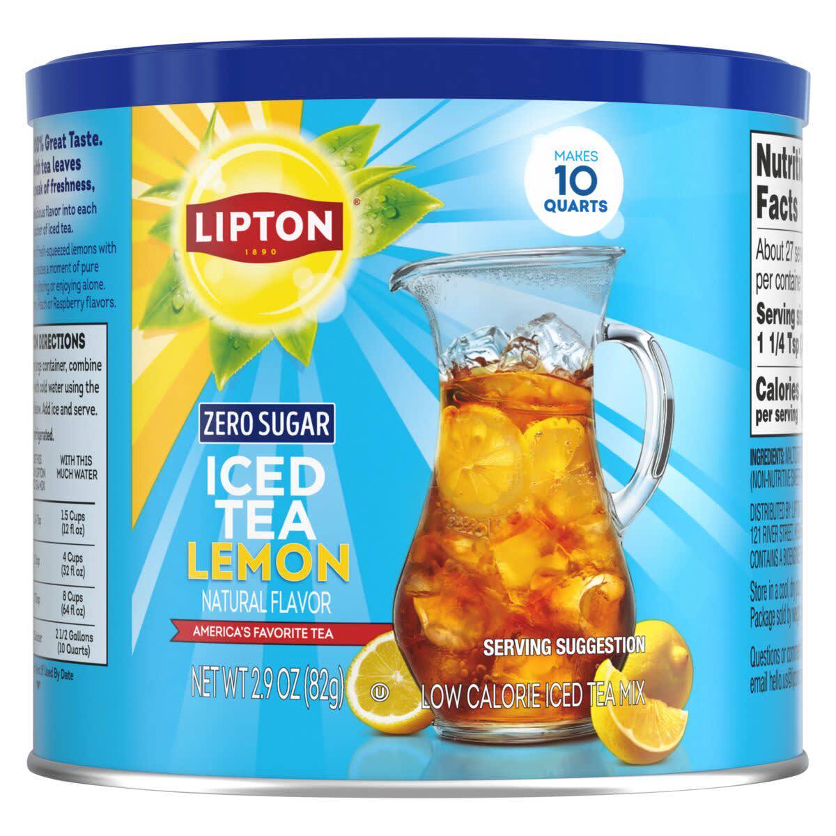 Zero Sugar Lemon Flavored Iced Tea Mix | Lipton US