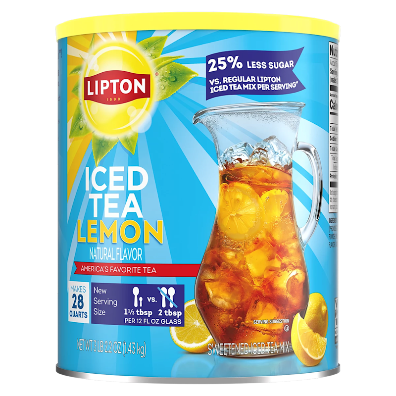 Lemon Flavored Iced Tea Mix with 25% Less Sugar | Lipton US