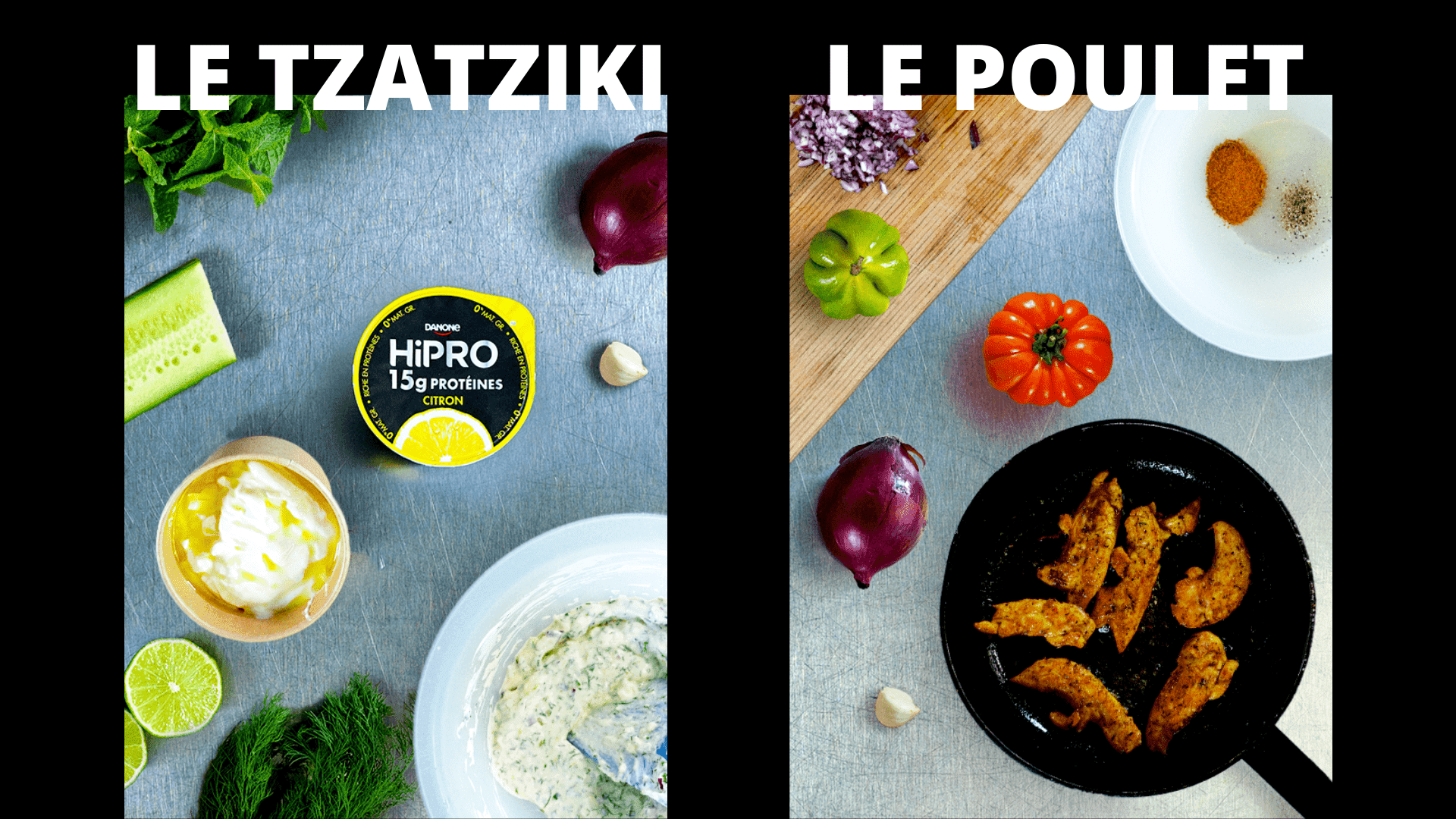Recette Pita Poulet mariné et Tzatziki Citron HiPRO