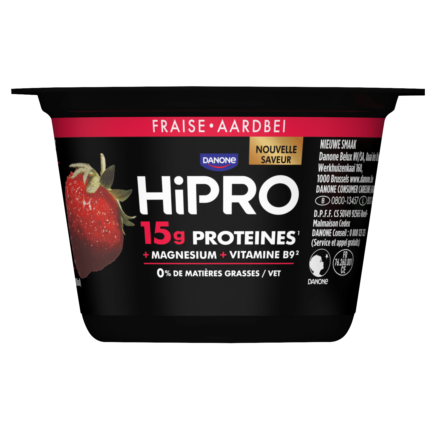 Produit laitier protéiné en pot HiPRO Fraise