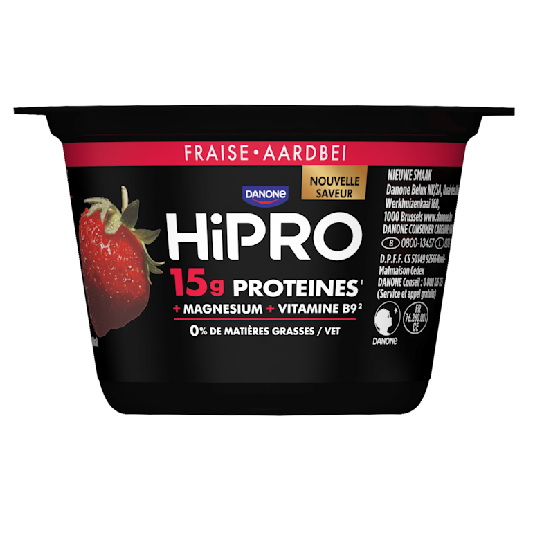 Produit laitier protéiné en pot HiPRO Fraise
