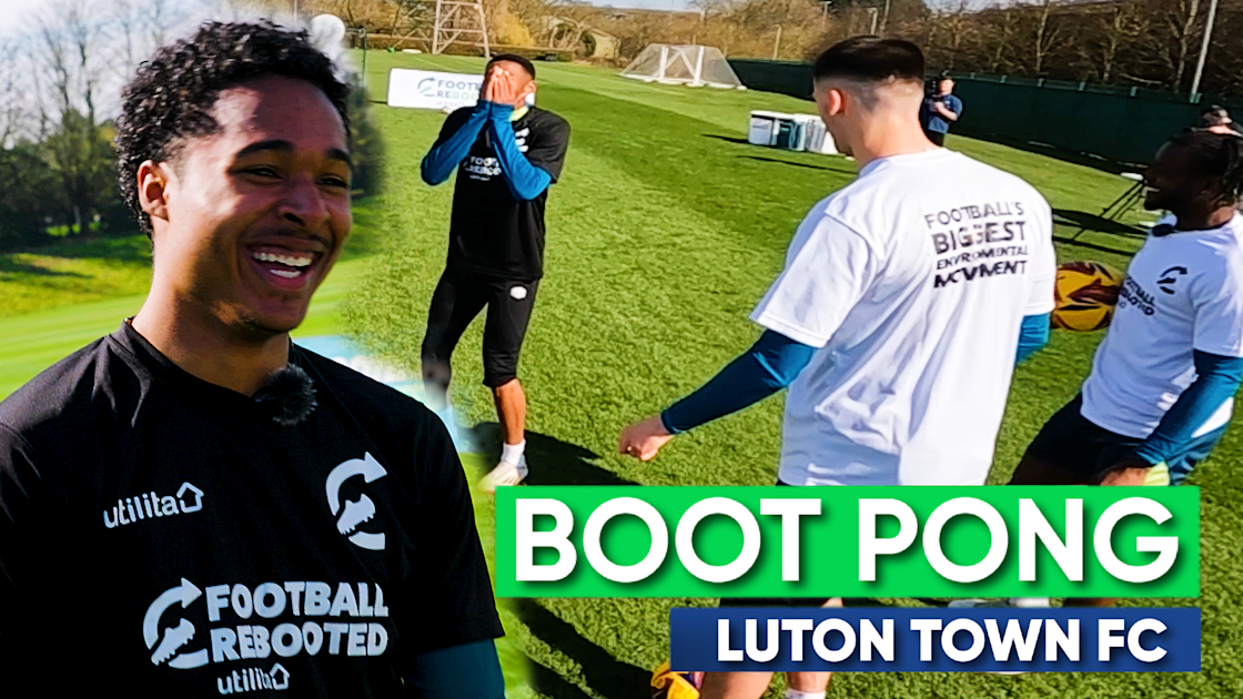 Hatters take on Utilita’s Boot Pong Challenge! - Luton Town FC