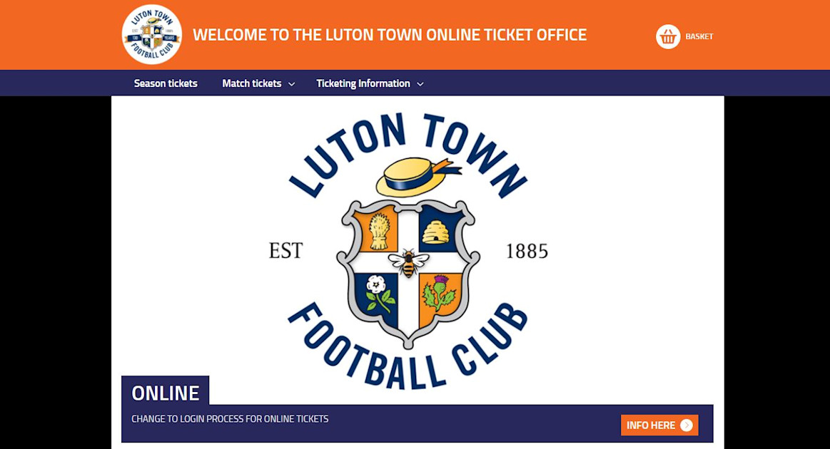 LTFC E TICKETING UPGRADE: SYSTEM UNAVAILABLE TOMORROW MORNING - Luton ...
