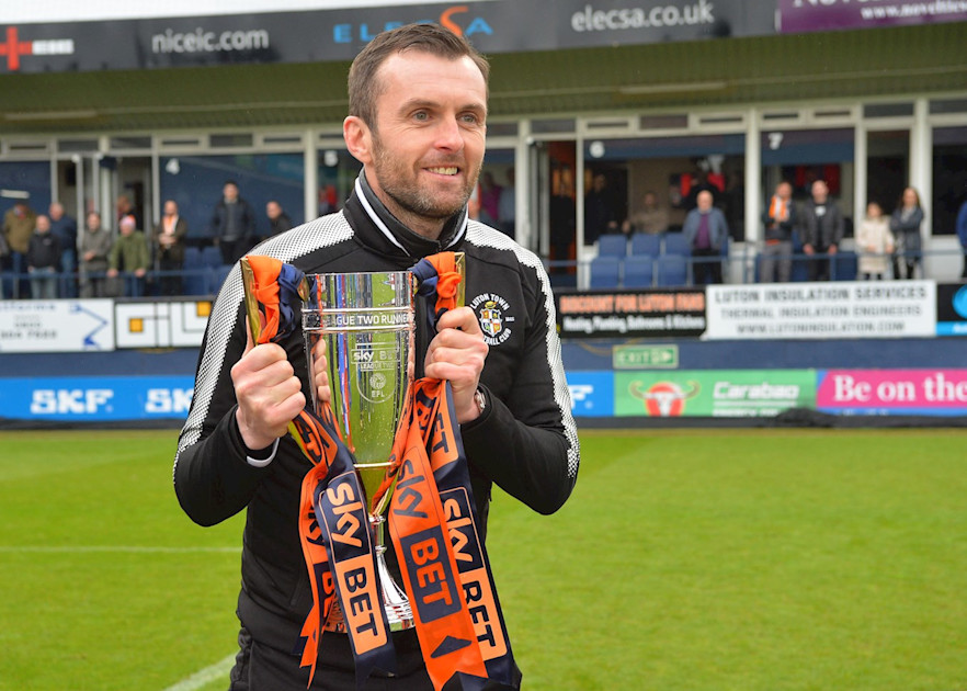 NATHAN UP FOR SKY BET LEAGUE TWO MANAGER OF THE MONTH - Luton Town FC