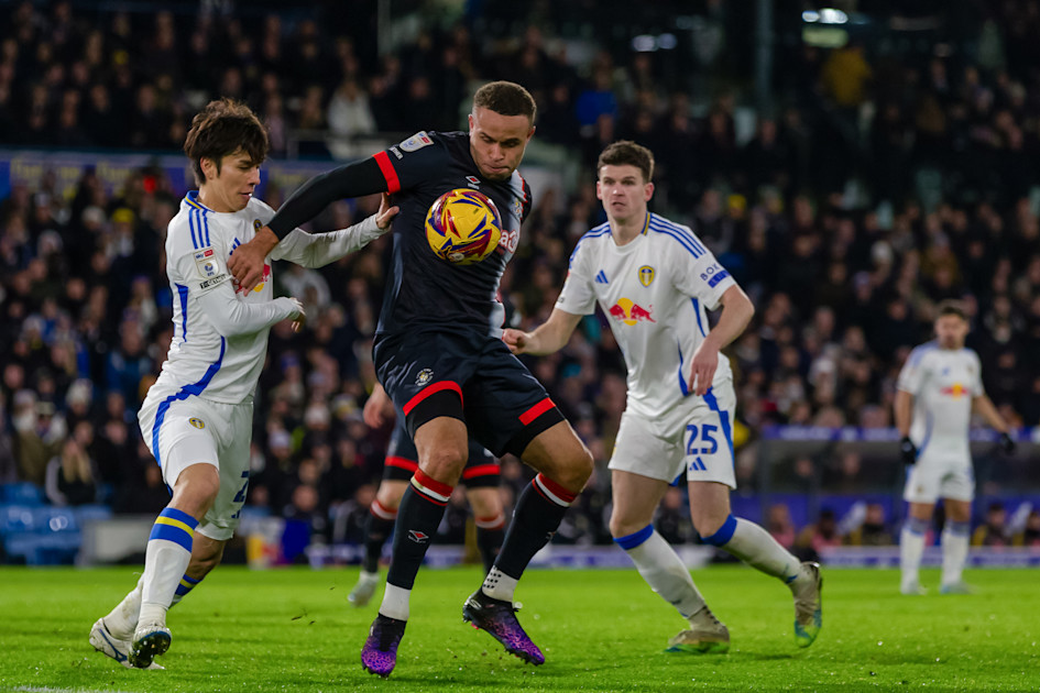 Match action from Leeds - Luton Town FC