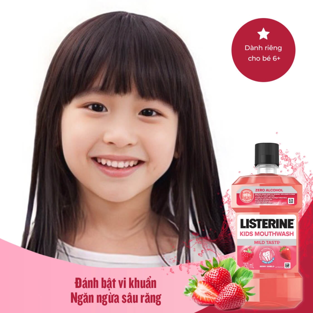 Nước súc miệng diệt khuẩn LISTERINE® KIDS MOUTHWASH BERRY SHIELD | Nước ...