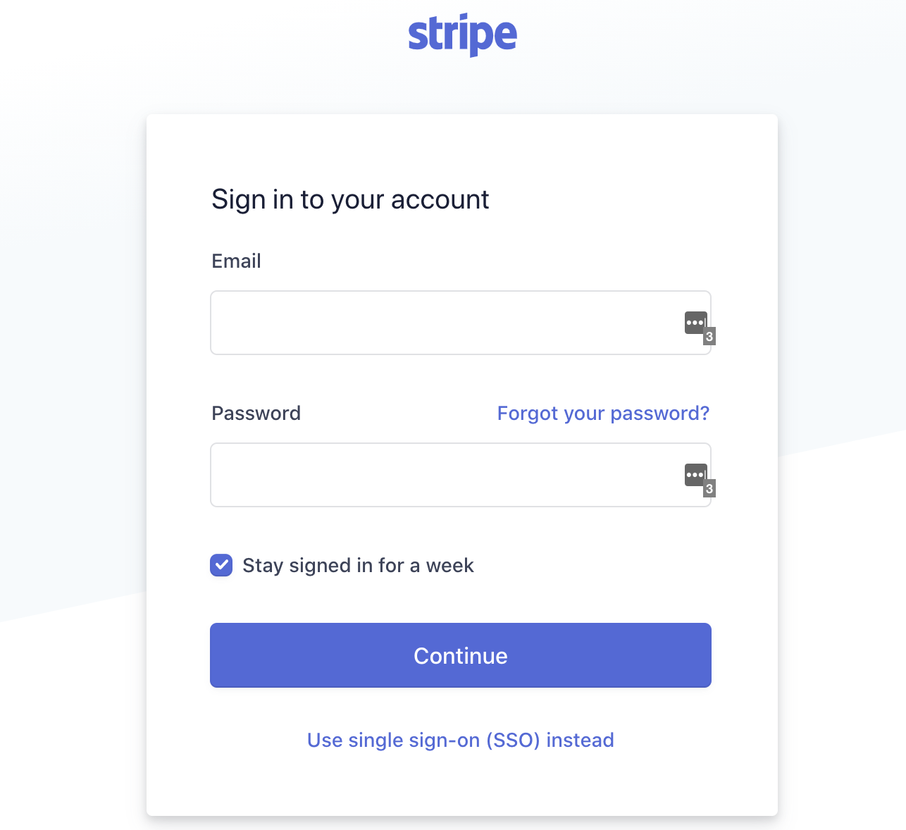 Stripe Login