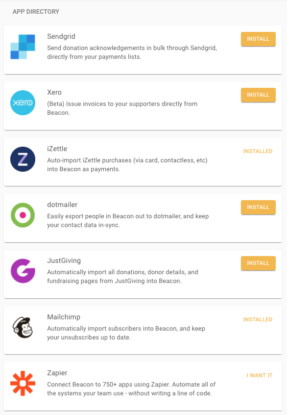 Beacon CRM Features - Beacon