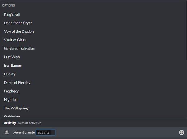 Scheduling Events with /event | Charlemagne