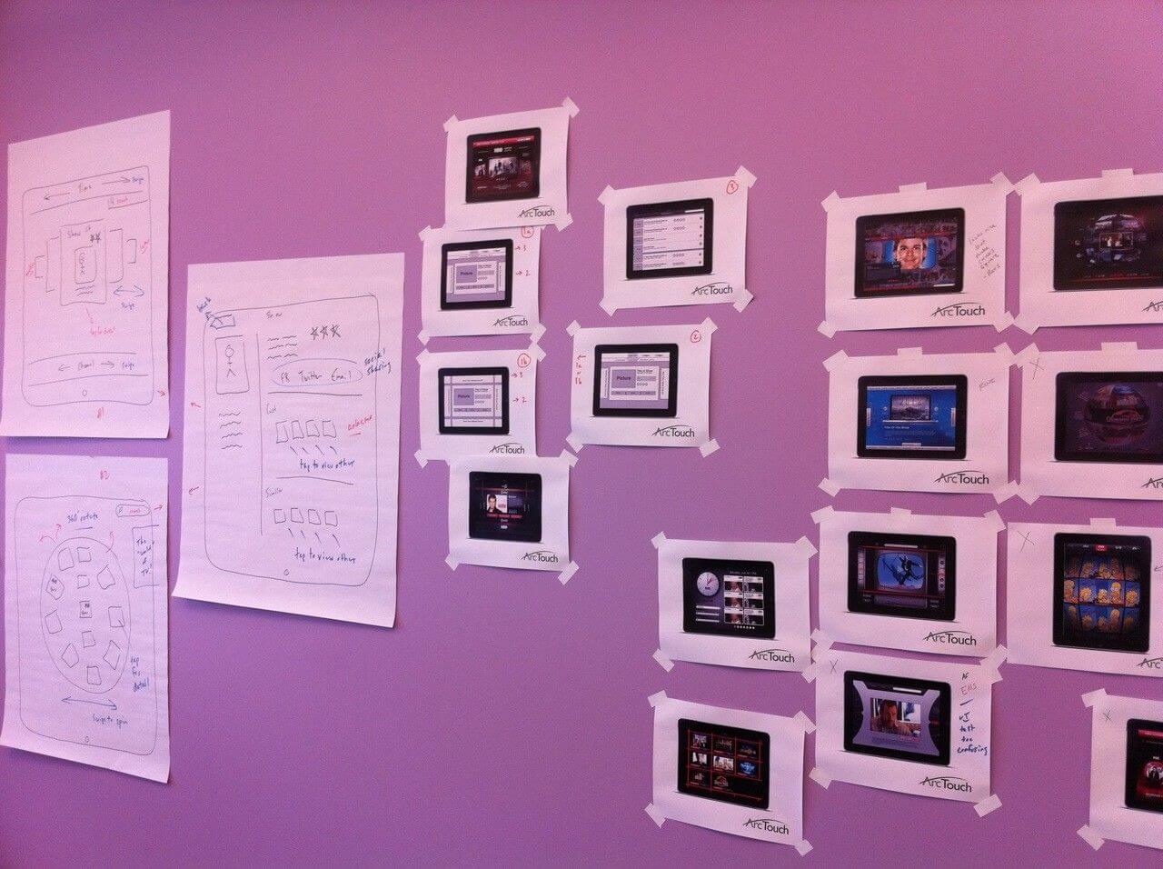Interface Design Working Wall - ArcTouch