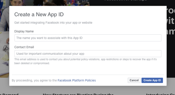 Setting up a Facebook app for asset sharing | Tapfiliate