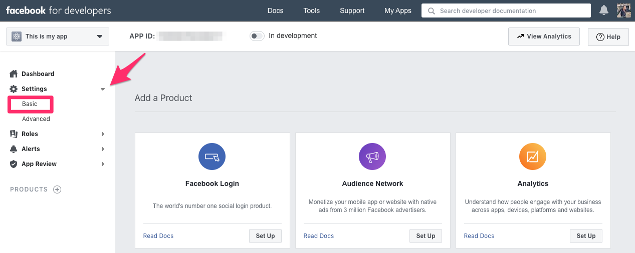 Setting up a Facebook app for asset sharing | Tapfiliate