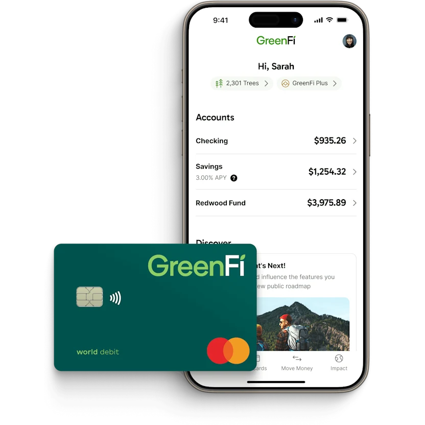 GreenFi Checking Account & High-Yield Savings Account | Eco-Friendly ...