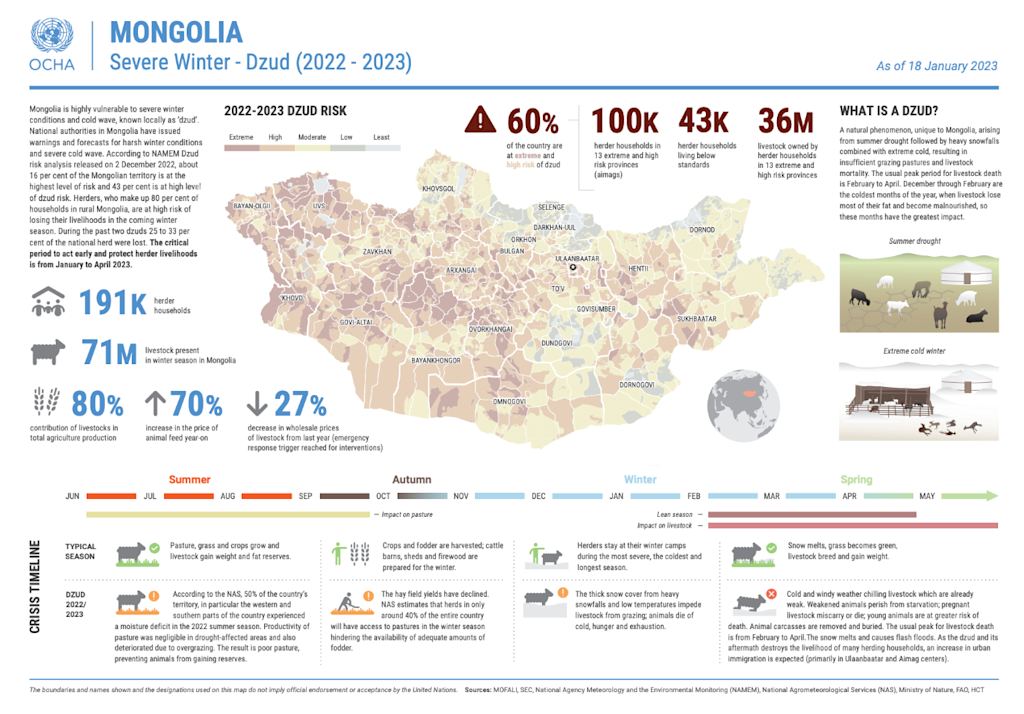 Asia and the Pacific - Mongolia: Severe Winter - Dzud (2022 - 2023 ...