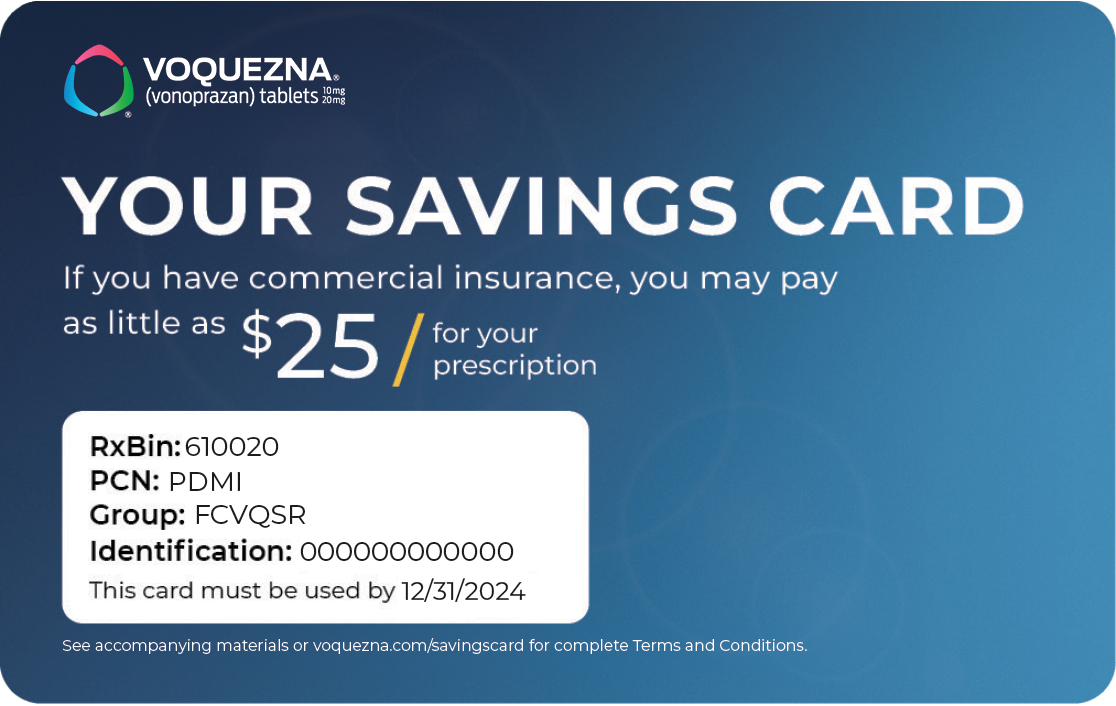 Savings Card for VOQUEZNA® (vonoprazan) | HCP