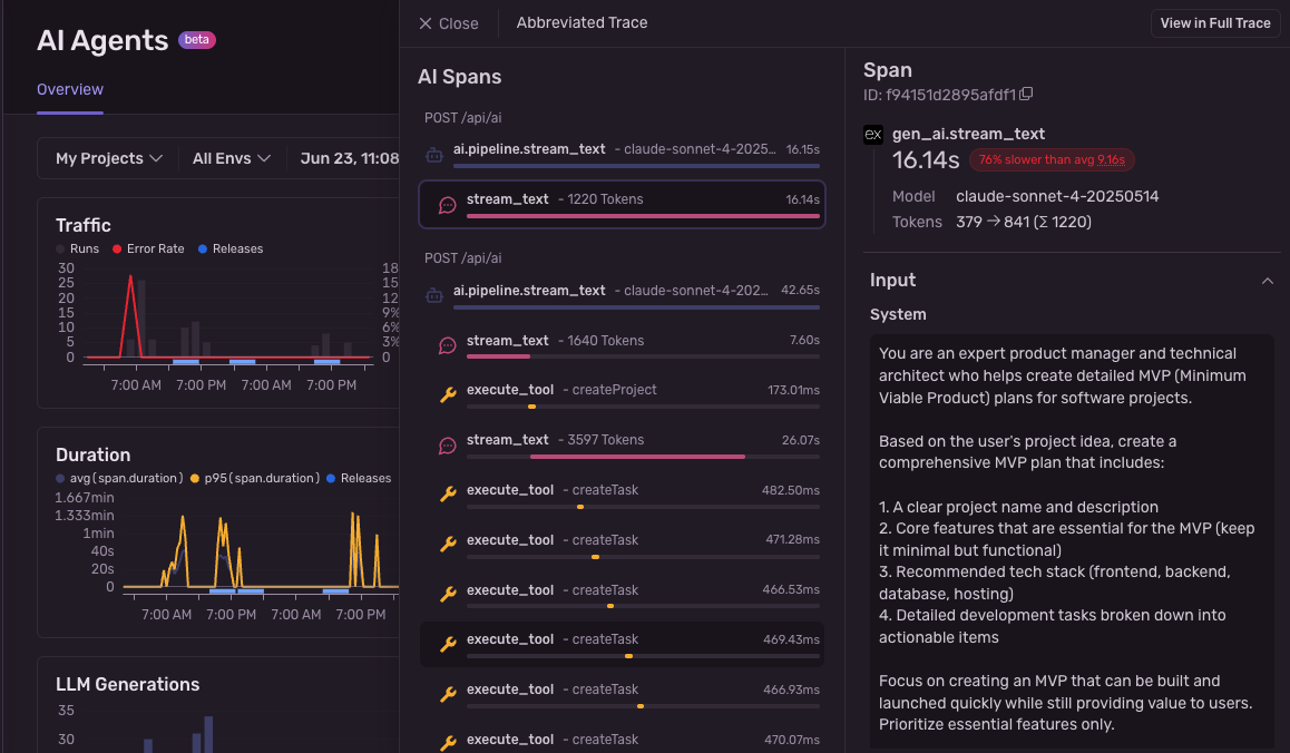 Introducing Sentry’s Updated AI Agent Monitoring | Product Blog • Sentry