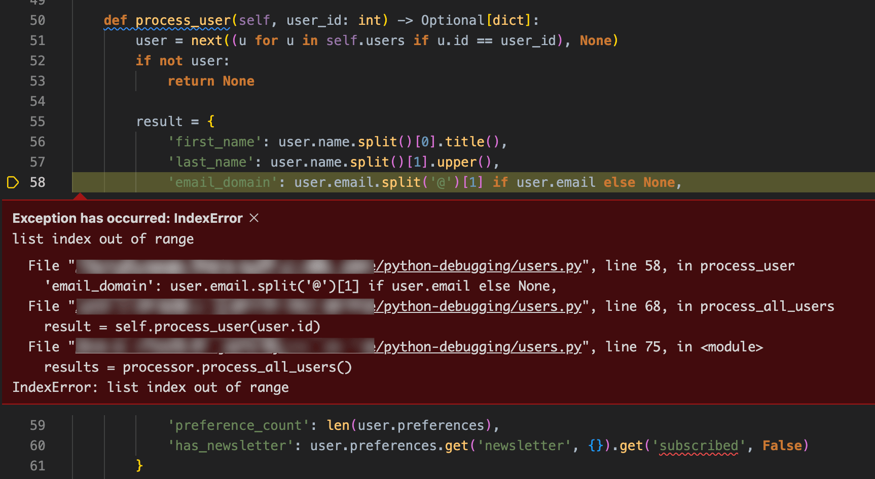 Debugging Python with VS Code and Sentry | Product Blog • Sentry