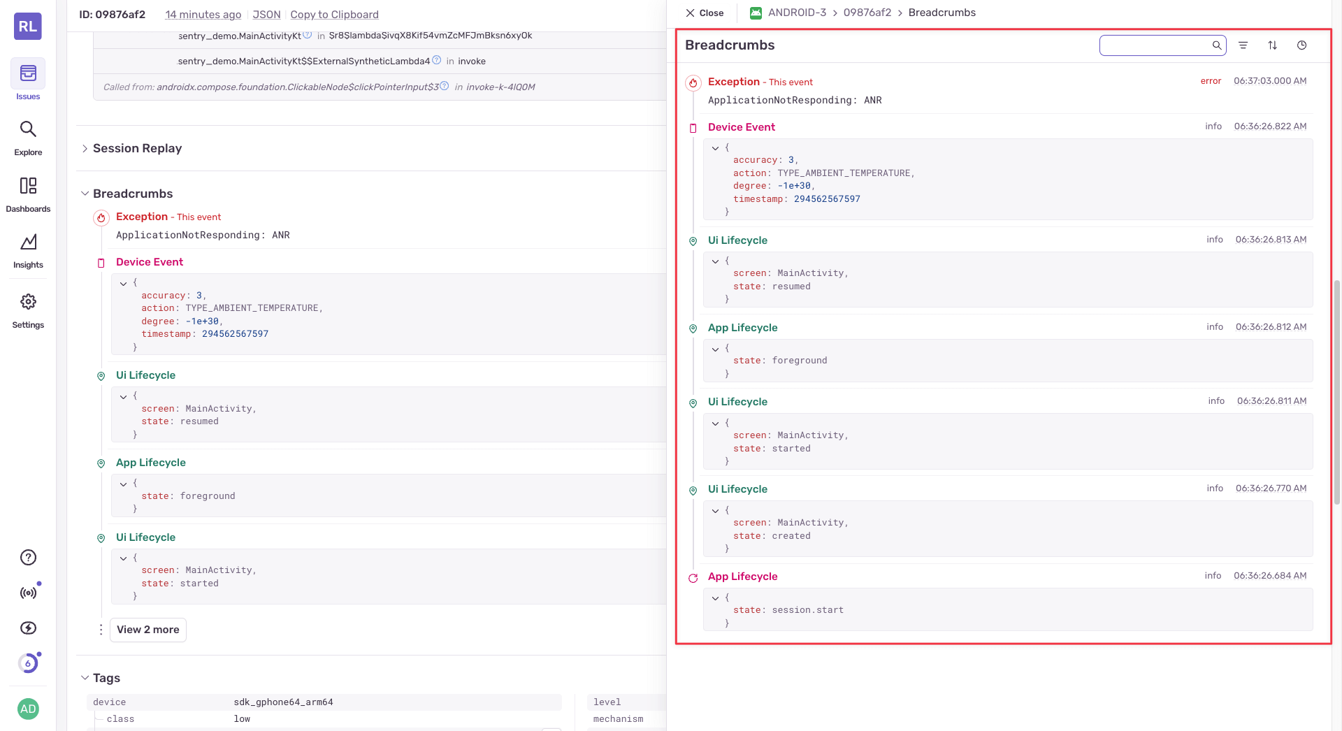 How to handle Android exceptions and avoid application crashes | Product Blog • Sentry