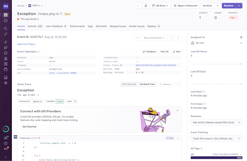 Debugging Logging And Monitoring In Php Product Blog • Sentry