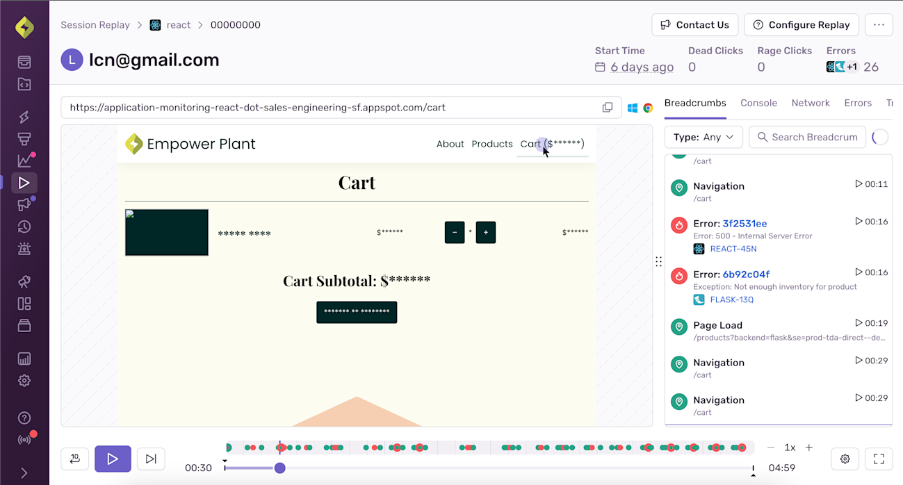 Session Replay for Visual Error Monitoring | Sentry Session Replay for Visual Error Monitoring | Sentry