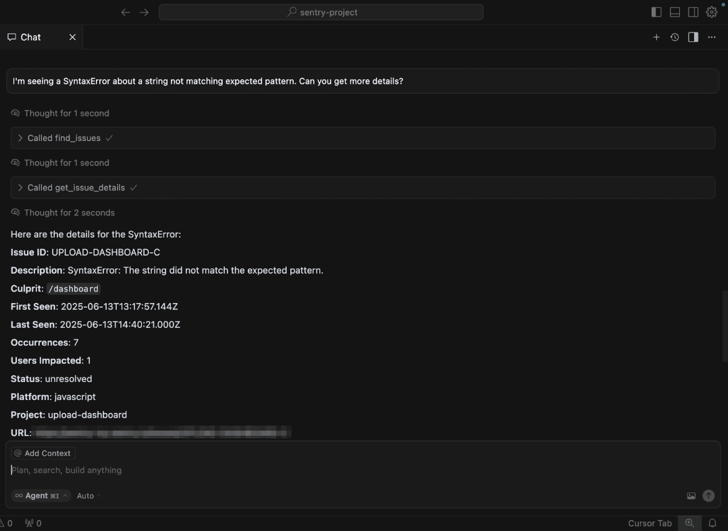 Sentry MCP and Cursor - How to Set Up | Product Blog • Sentry