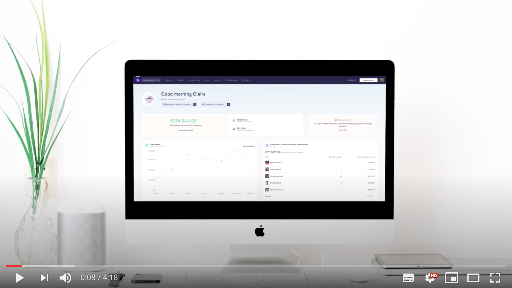 Spendesk I Watch demo video